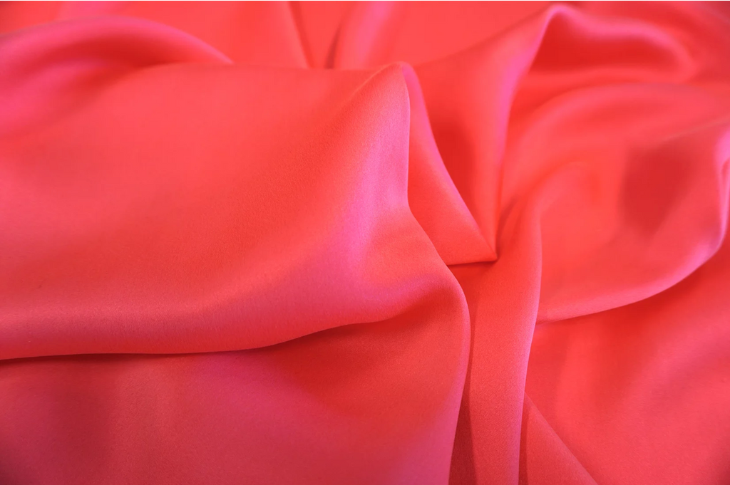 Brushed Silk Satin, Fluro Pink – Fabric Muse
