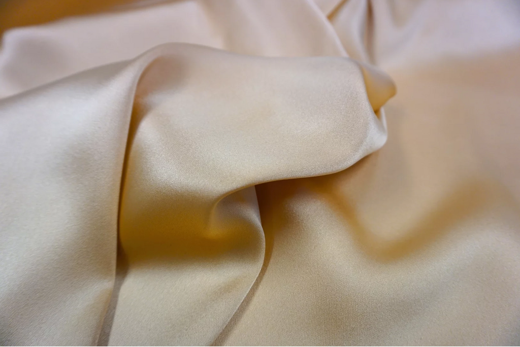 Heavy Double Side Silk Satin Light Apricot Fabric Muse