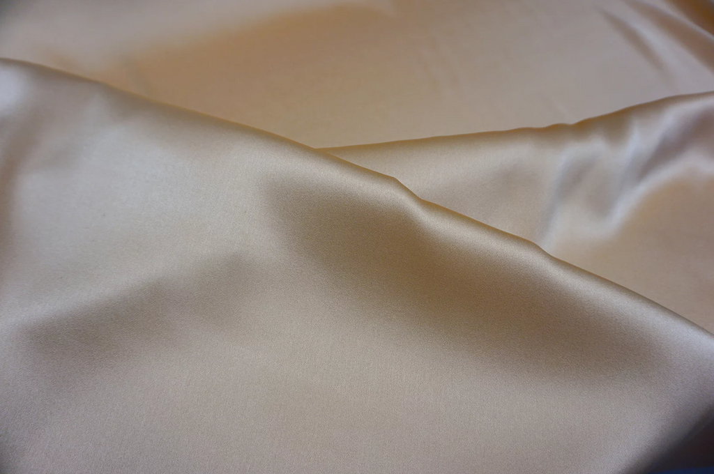 Heavy Double Side Silk Satin Light Apricot Fabric Muse